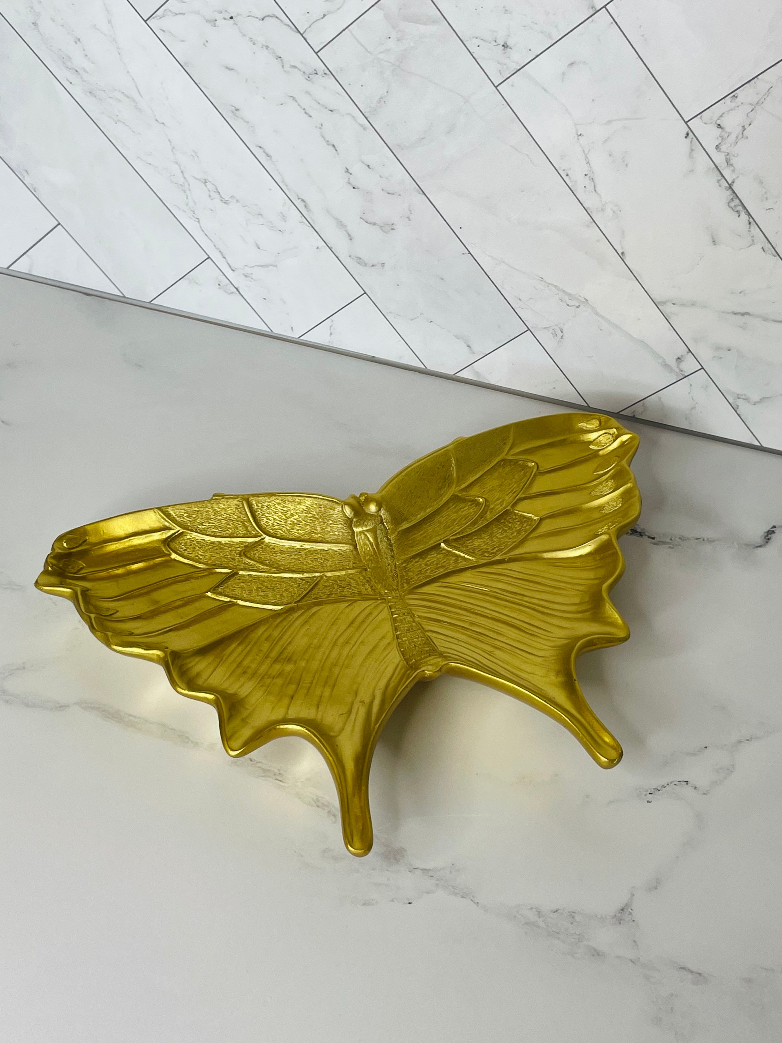 Butterfly Tray in Gold – Glasshouse Interior